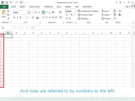 worksheet basics and navigation excel 2013 tutorial