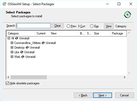 installation uninstalling qgis that was installed using osgeo