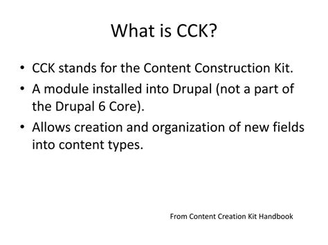 Ppt Drupal Cck Powerpoint Presentation Free Download Id3267973
