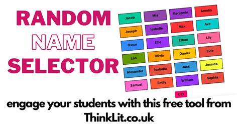 Random Name Selector Tool For Lessons ThinkLit