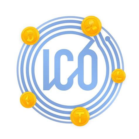 Premium Vector Initial Coin Offering Ico Token Production Process Vector Illustration