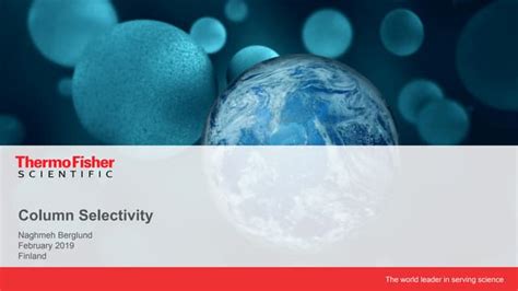 Column Selectivity Hplc Vanquish Pdf Chemistry Science