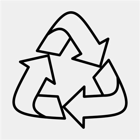 Icon Recycled Package Packaging Symbol Elements Icons In Line Style