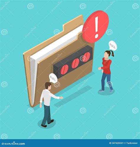 3d Isometric Flat Vector Illustration Of Full Memory Stock Illustration 3d Isometric Flat Vector Illustration Of Full Memory Stock Illustration