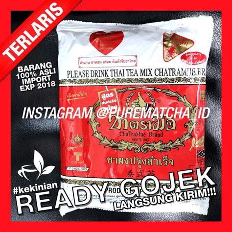 Thaitea Thai Tea Number One Brand Cha Tramue Brand Thai Tea 400gr