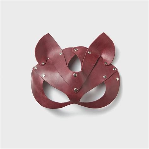 Premium Photo Bdsm Red Leather Cat Sex Mask For Role Play On Alight