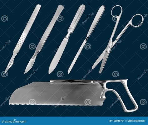 Set Of Surgical Cutting Tools Reusable Scalpel Scalpel With Removable Blade Liston Amputation