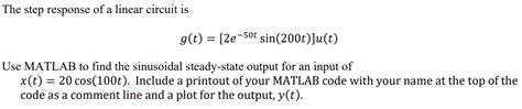 Solved The Step Response Of A Linear Circuit Is Chegg