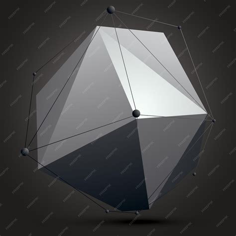 Premium Vector Abstract Asymmetric Vector Monochrome Structure With Black And White Wire Mesh