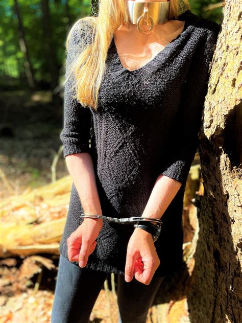 Selfbondage with collar and hinged cuffs outside : r/selfbondage