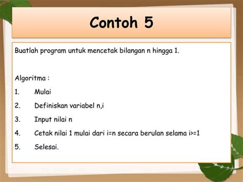 Loop Perulangan Tentang For Pada FPC PPT