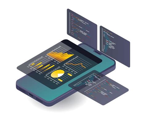 Programming Language Data Analysis In Smartphone App Development Vector Art At Vecteezy