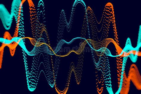 Data Science Abstract Technological Background In Vibrant Colors With Blured Waves Futuristic