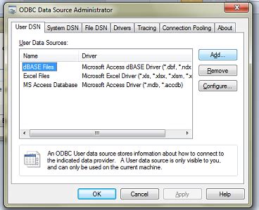 Configuring An Excel ODBC Data Source In Windows 7 Cyberfella Ltd Enterprise IT SME
