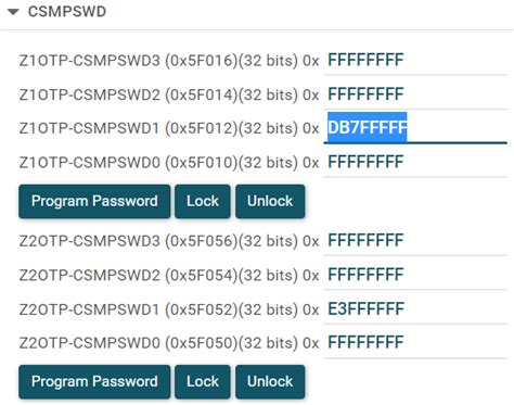 Tms320f280025 如何用uniflash更改密码 C2000™︎ 微控制器论坛 C2000 微控制器 E2e™ 设计支持
