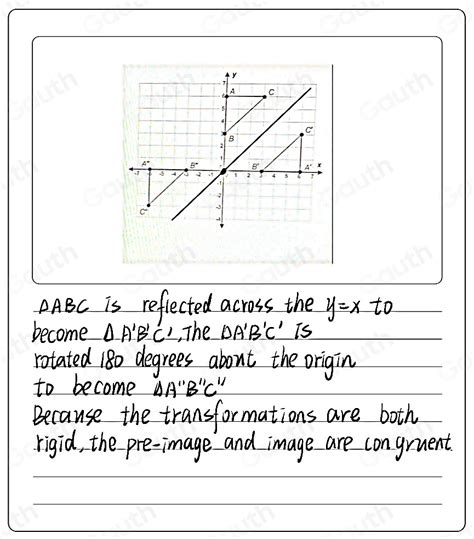 solved this diagram shows a pre image abc and its ima[coordinate