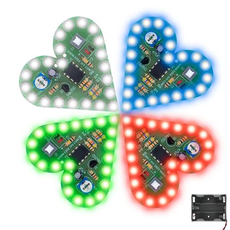 Buy Soldering Project Diy Electronics Kits Heart Shape Led Lights Soldering Practice Kit