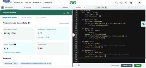 100daysofcode Day105 Codingjourney Problemsolving Geeksforgeeks Dsa Narasimha Pavan