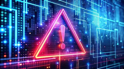 Premium Photo System Hacking With A Code On A Vibrant Background And A Virus Warning