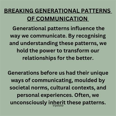 how to break generational patterns vipoola devani posted on the topic