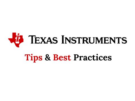 Learning Lab Texas Instruments Tips Best Practices For Texas Instrument Calculators