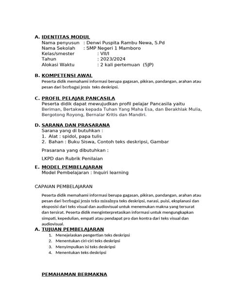 Modl Ajar Klmpok Bindo Pdf