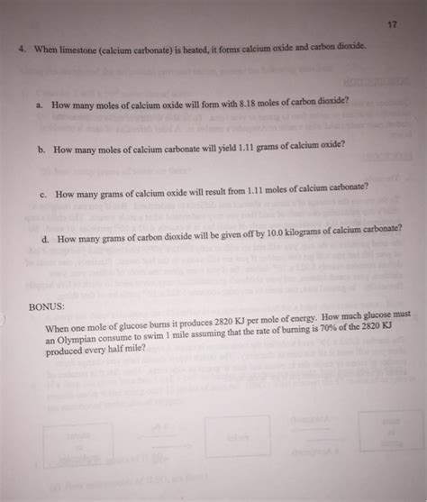Solved Stoichiometry Limiting Reactants Chegg