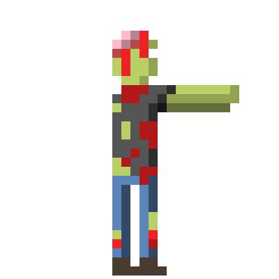 8bit Zombie By Greentheghoul On Deviantart
