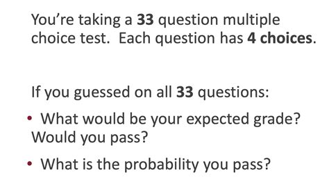 Solved Youre Taking A 33 Question Multiple Choice Test