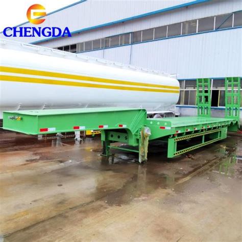 60톤 로우 베드 트럭 세미 트레일러 의 고품질 60톤 로우 베드 트럭 세미 트레일러