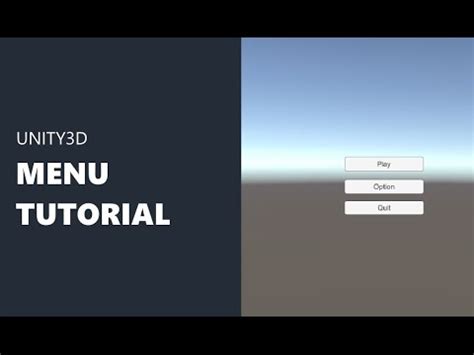 Unity d Menü Tutorial German YouTube