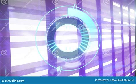 Animation Of Processing Circle And Arrow Over Server Room Stock Video Video Of Circle Video