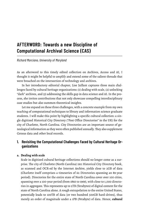 pdf afterword towards a new discipline of computational archival