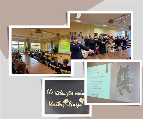 „vaikų Linijos“ Užsiėmimai Penktokams Vilniaus Taikos Progimnazija