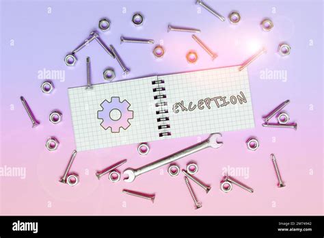 Writing Displaying Text Exception Business Approach Person Or Thing That Is Excluded From