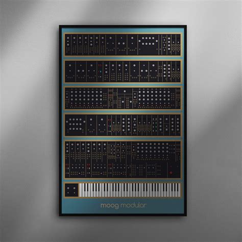 Moog Modular Art Print Analog Synth Vintage Graphic Home Studio