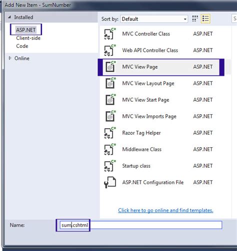 Get Integer Input And Add Two Numbers In Asp Net Core