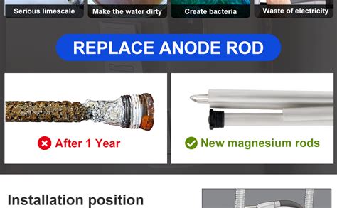 Laofudech 44 Flexible Magnesium Anode Rod Hot Water Heater Anode Rod