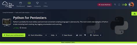 Python For Pentesters — Thm Comptia Pentest By Tredeye Cyber Ultra Instinct Medium
