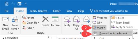 MS HELP How Do I Forward An Email As An Attachment Intranet University Of South Australia