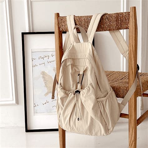 🚨잇백특가🚨백팩 가벼운 바스락 천가방 에코 책 여행 수납 가방 공용 캠핑 체즈백팩 에이블리