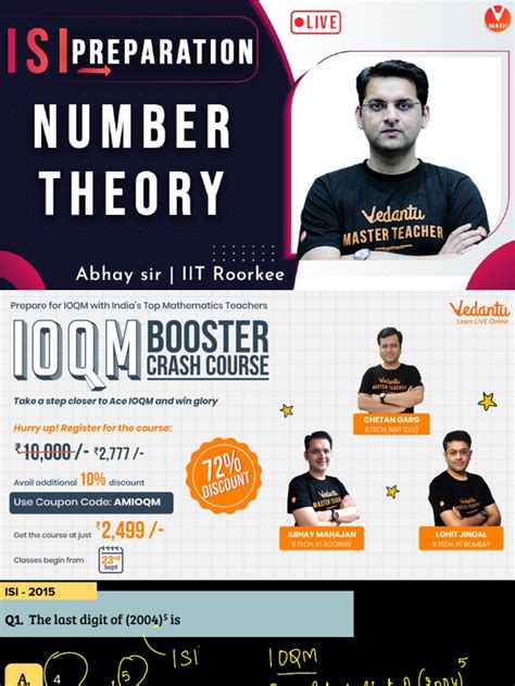 Isi Numbertheory Pdf Numbers Mathematics