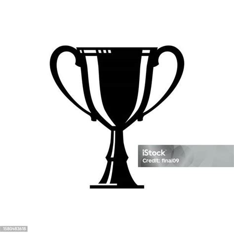 벡터 우승자 컵 트로피 라인 아이콘입니다 상징 또는 엠블럼 Championship에 대한 스톡 벡터 아트 및 기타 이미지