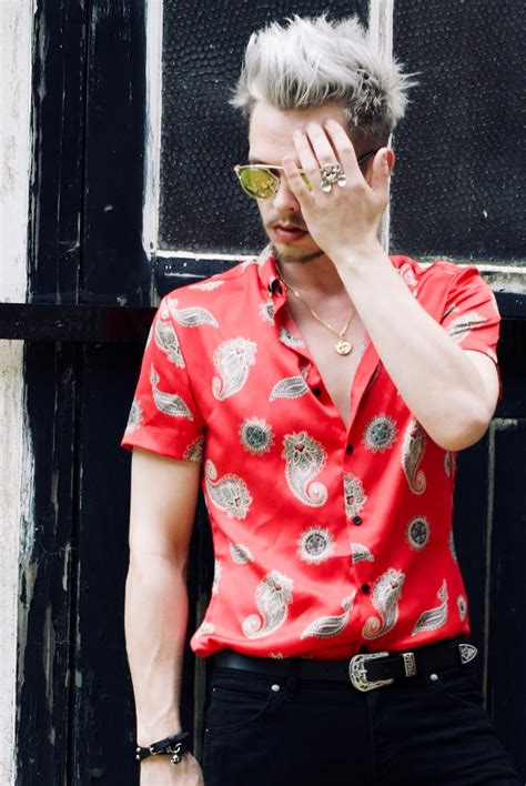 BANDANA PRINT mens street style | Bandana print, Bandana, Button down shirt