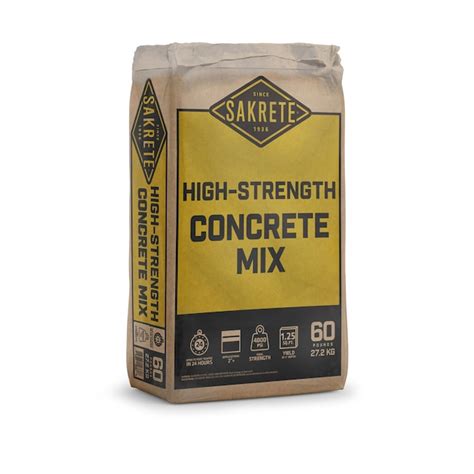 Sakrete High Strength 60 Lb High Strength Concrete Mix At