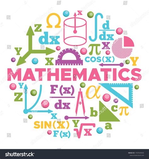 Set Math Icons Isolated On White Stock Vector Royalty Free Shutterstock