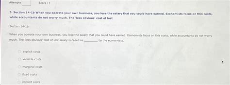 solved attemptsscore 13 ﻿section 14 1b when you operate