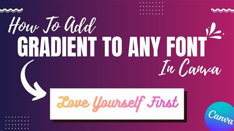 how to make gradient color font in canva gradient text tutorial