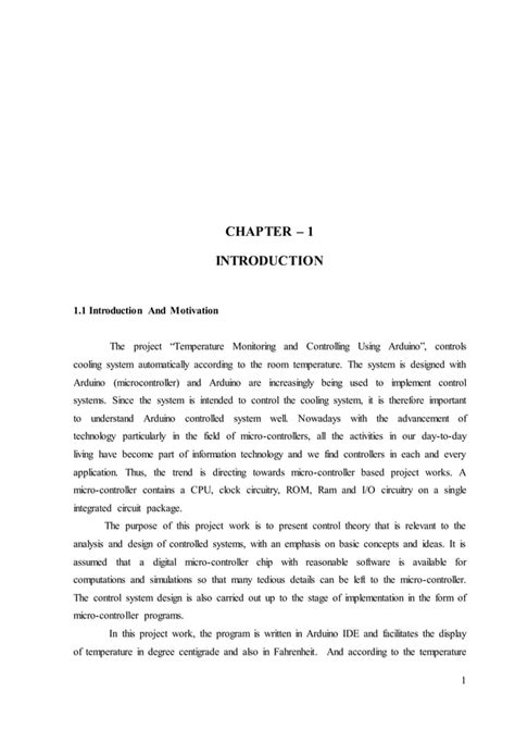 Temperature Monitoring And Controling Using Arduino Docx