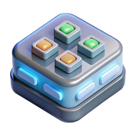 3d Render Of Futuristic Control Panel With Colorful Buttons 55449121 Png